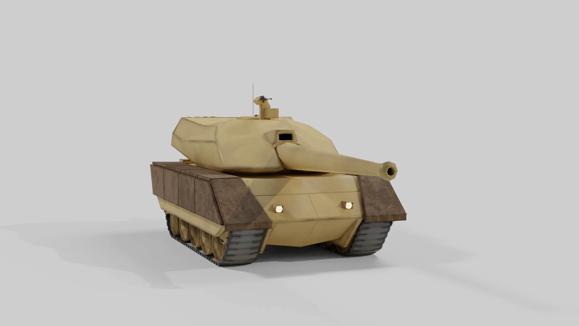 Low Poly Stylized Battle Tank - Free 3D Model by Daniu3d
