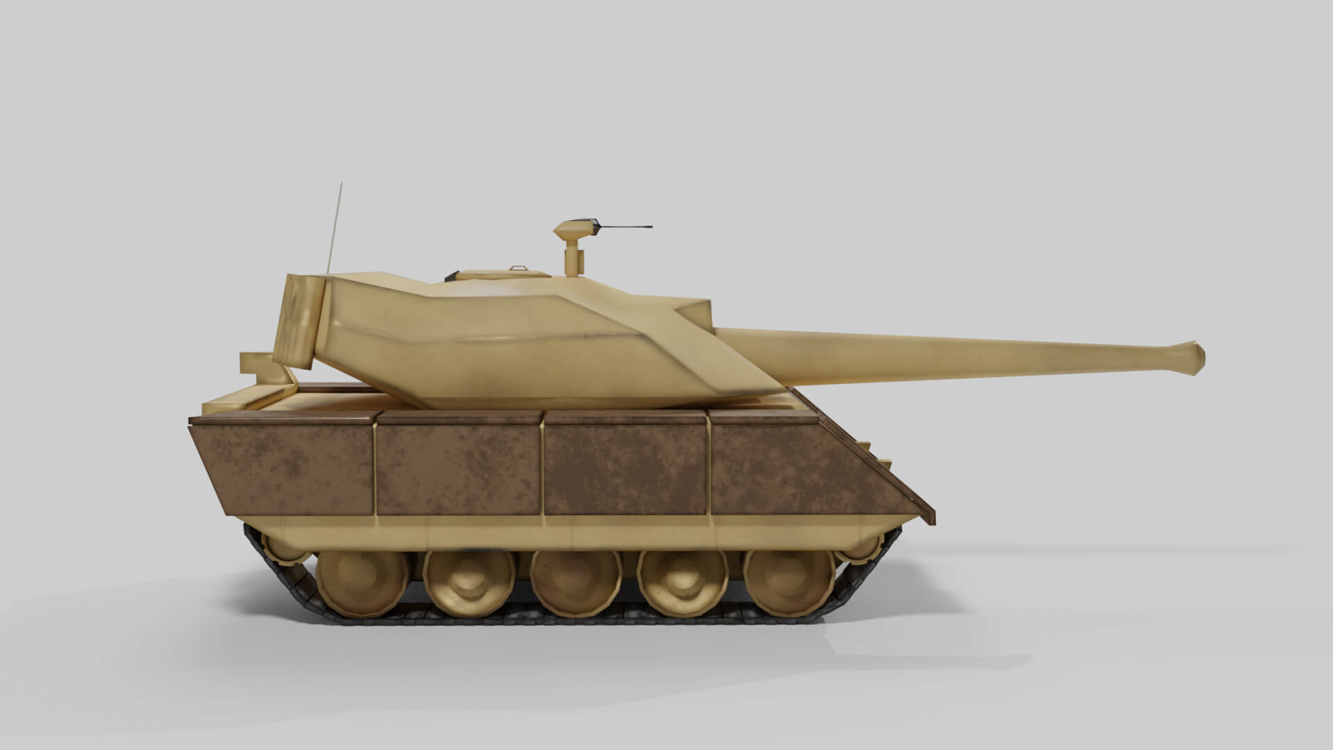 Low Poly Stylized Battle Tank - Free 3D Model by Daniu3d