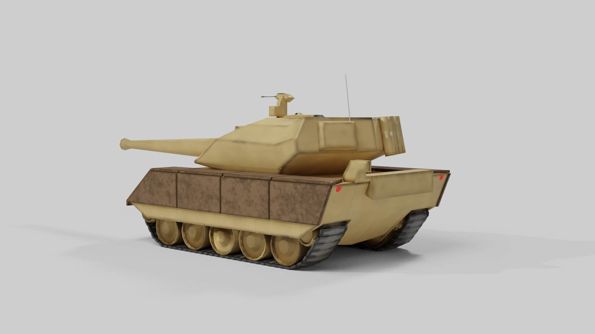 Low Poly Stylized Battle Tank - Free 3D Model by Daniu3d