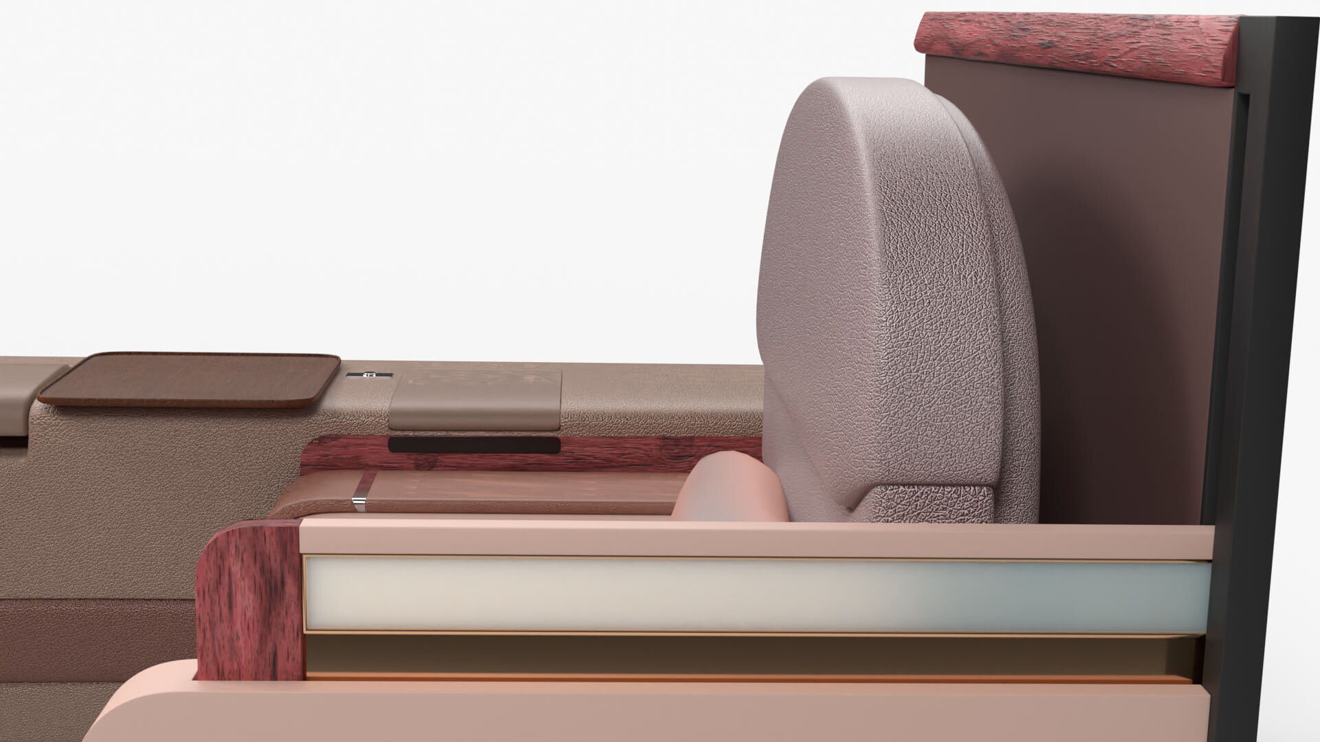 Realistic Luxury Airplane Seat - 3D Model by Daniu3d