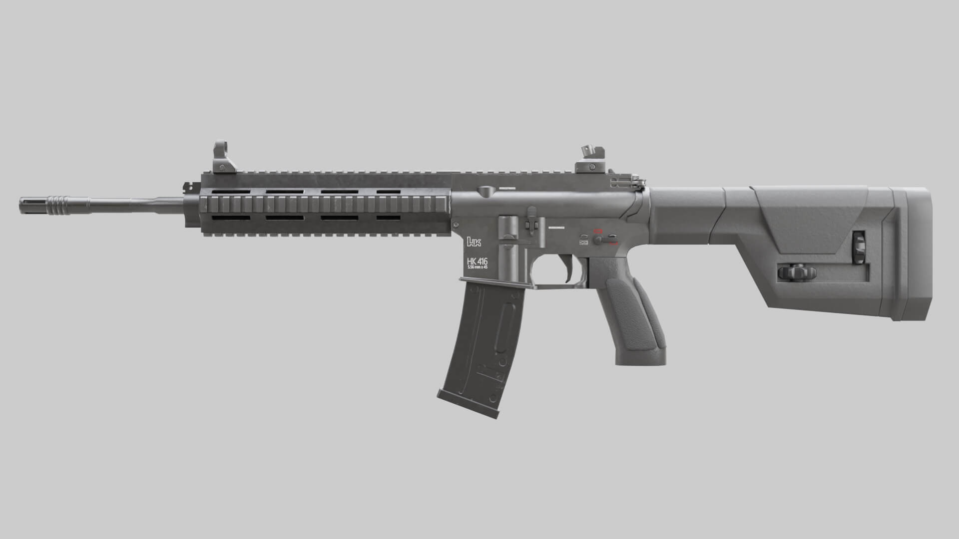 M416 Realistic Assault Rifle 3D Model by Daniu3d