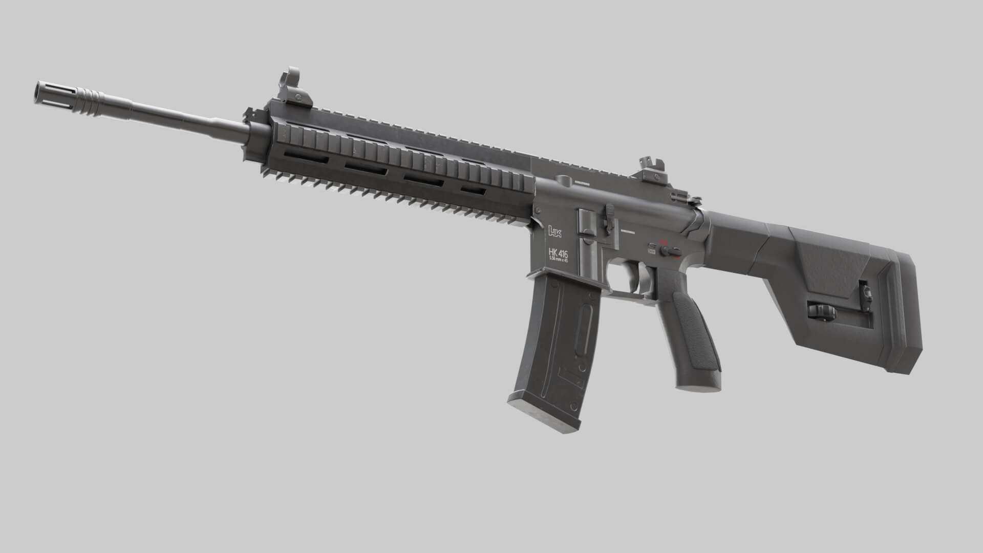M416 Realistic Assault Rifle 3D Model by Daniu3d