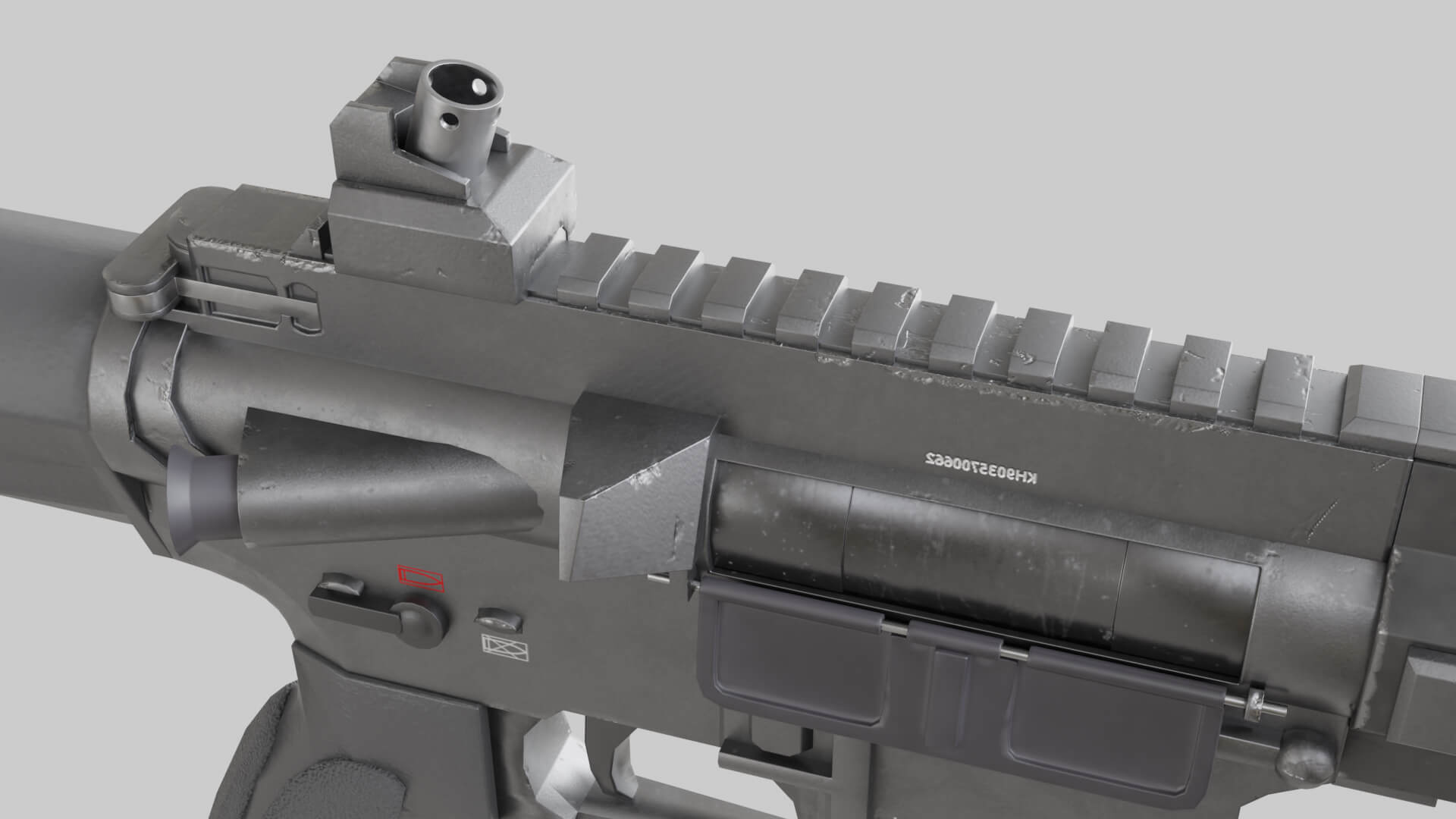 M416 Realistic Assault Rifle 3D Model by Daniu3d