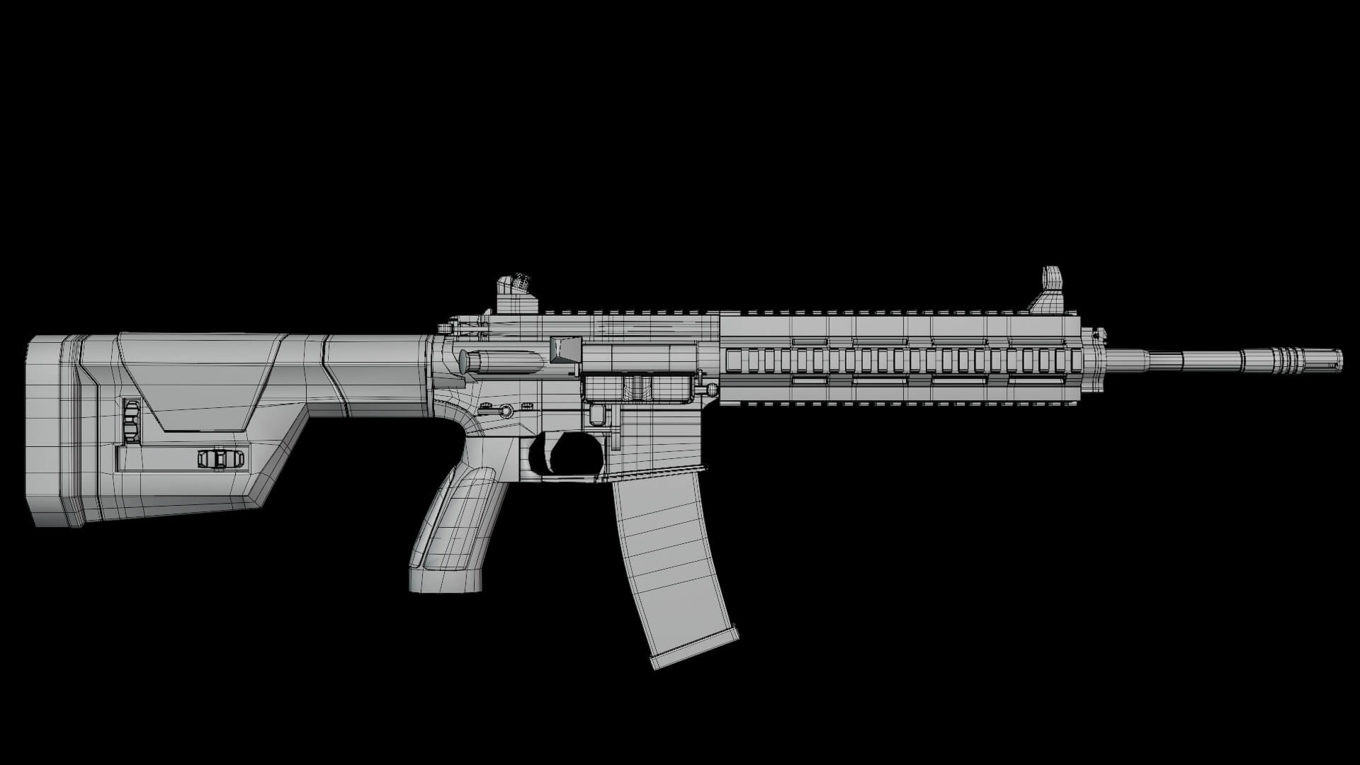 M416 Realistic Assault Rifle 3D Model by Daniu3d