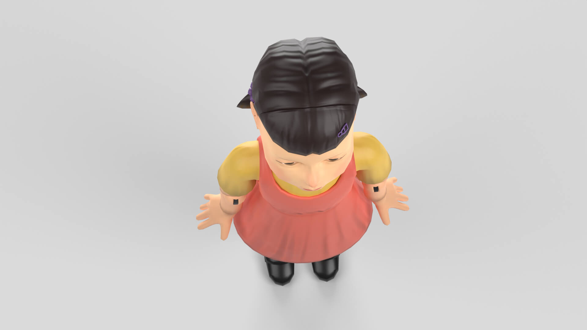 Squid Game Doll - Rigged 3D Model Low Poly 3D Model by Daniu3d