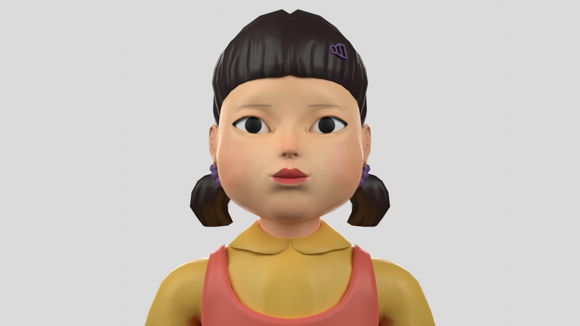 Squid Game Doll Low Poly Rigged 3D Model by Daniu3d