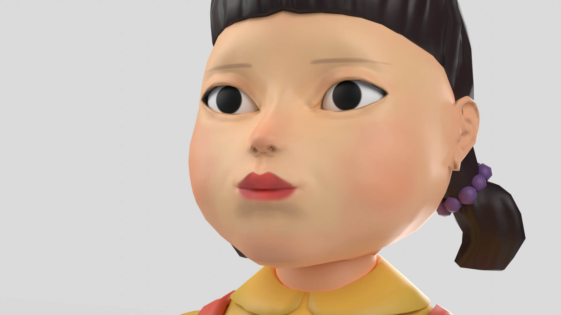 Squid Game Doll - Rigged 3D Model Low Poly 3D Model by Daniu3d