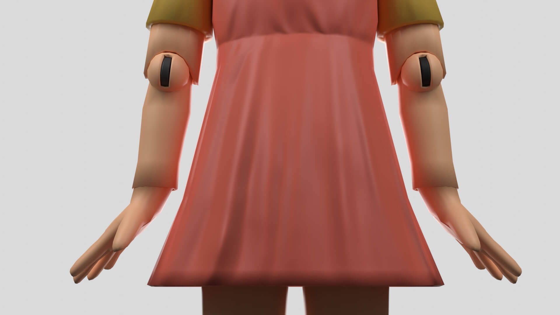 Squid Game Doll Low Poly Rigged 3D Model by Daniu3d