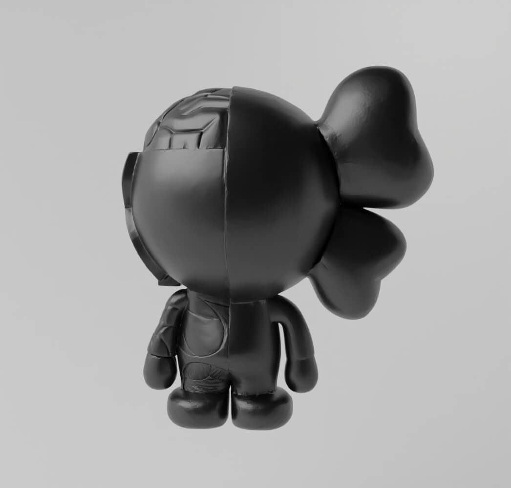 Kaws Bape Milo Flayed Open Art Toy for 3D Print by DanntZC