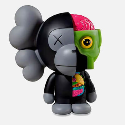 Kaws Bape Milo Flayed Open Art Toy for 3D Print by DanntZC