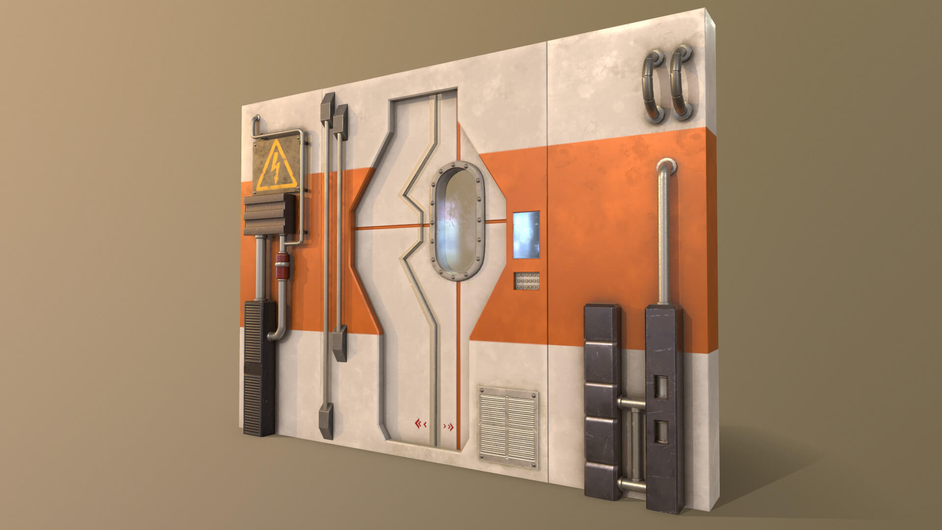 Modular Door 3D Render, Digital Art by DannyK