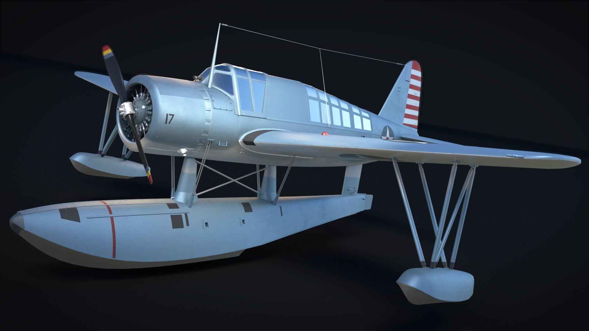 Vought OS2U Kingfisher - WW2 Scout Plane 3D Model by DannyK