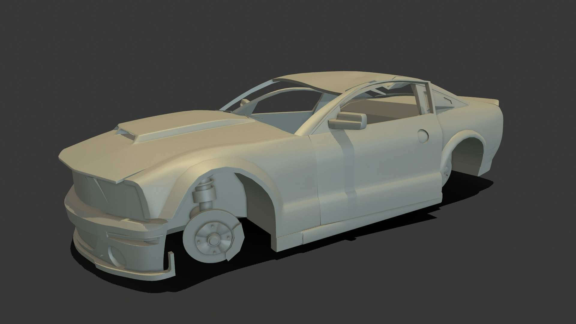 Wrecked Car - Free 3D Model by DannyK
