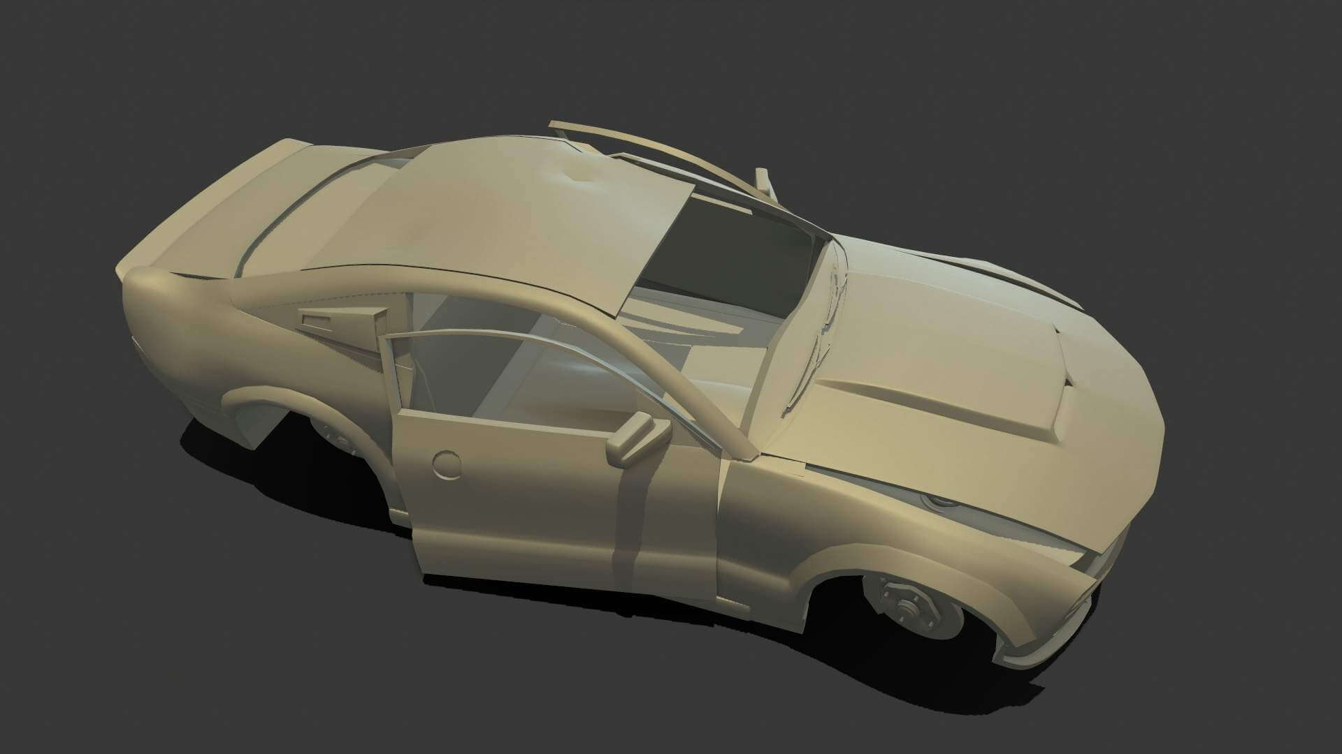 Wrecked Car - Free 3D Model by DannyK