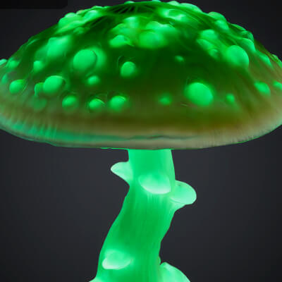 Mushroom Bio-Luminescent Mushroom. Vivid Green Glowing 3D Model by ...