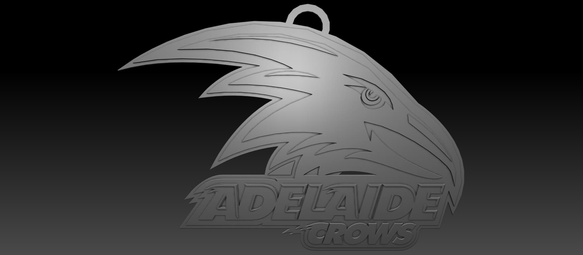 Adelaide Crows Printable and Renderable Badge - 3D Print Model by danyelon