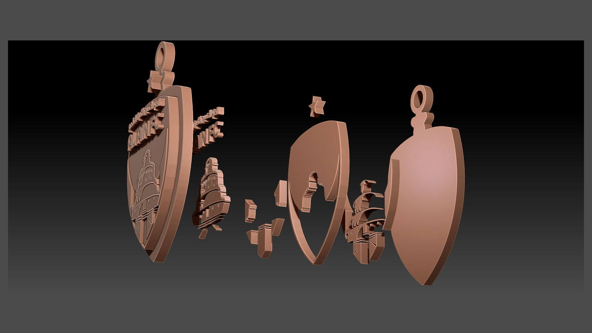 Al Ain FC Logo Keychan Printable and Renderable - 3D Print Model by ...