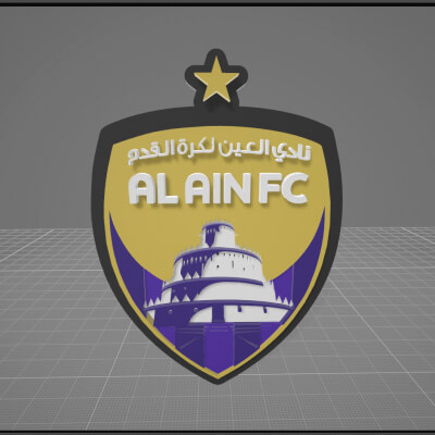 Al Ain FC Logo Keychan Printable and Renderable - 3D Model by danyelon
