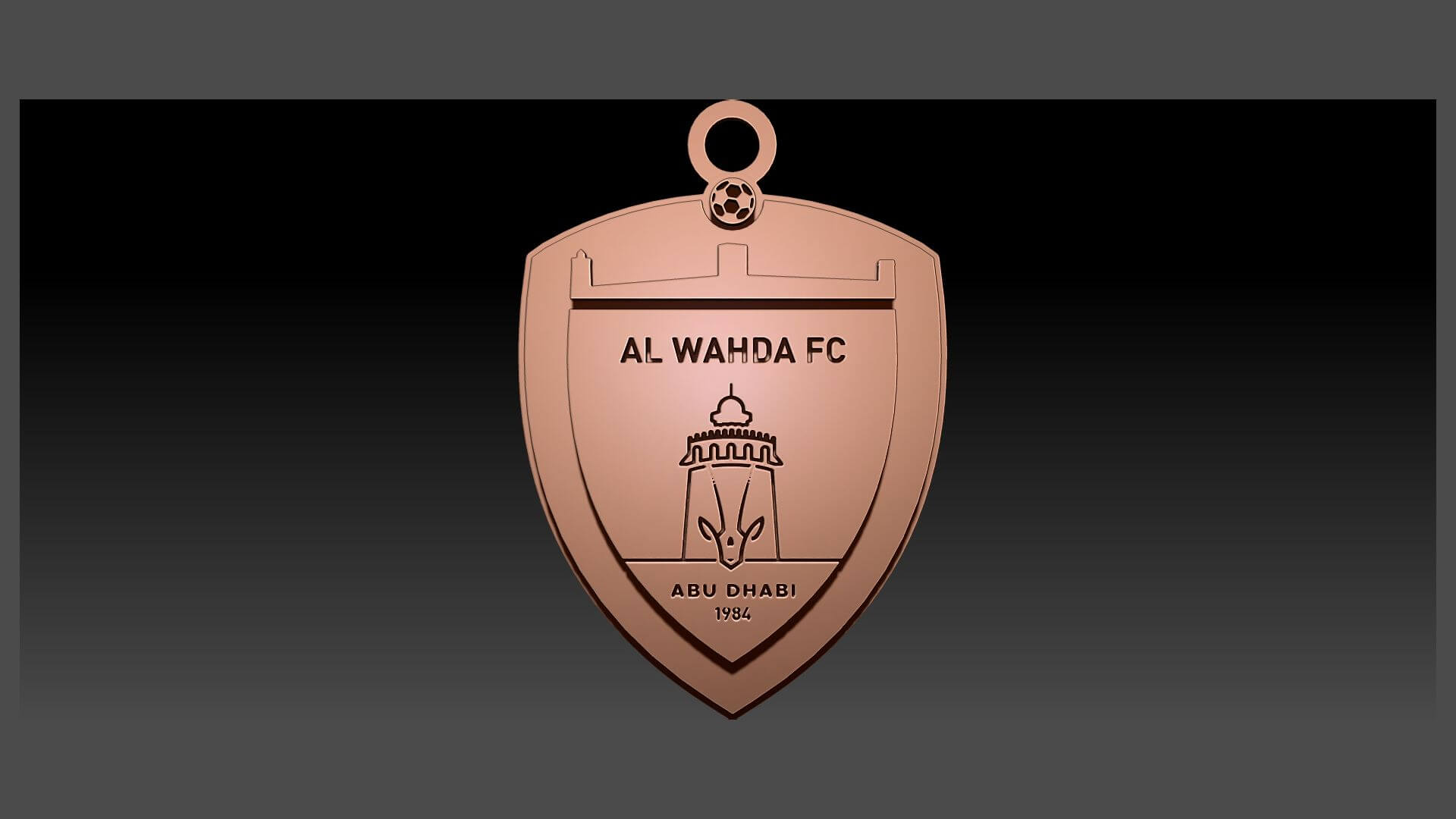 Al Wahda FC Logo Keychan Printable and Renderable - 3D Print Model by ...