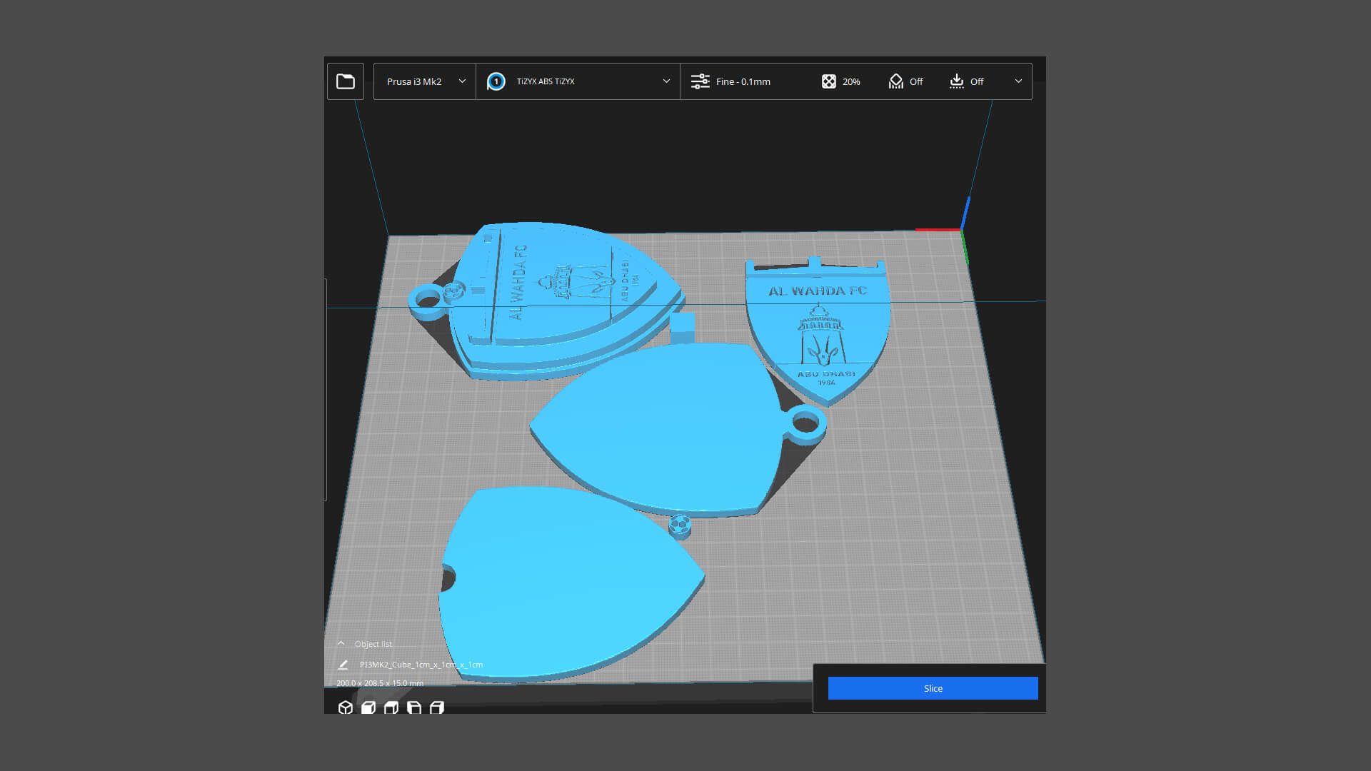 Al Wahda FC Logo Keychan Printable and Renderable - 3D Model by danyelon