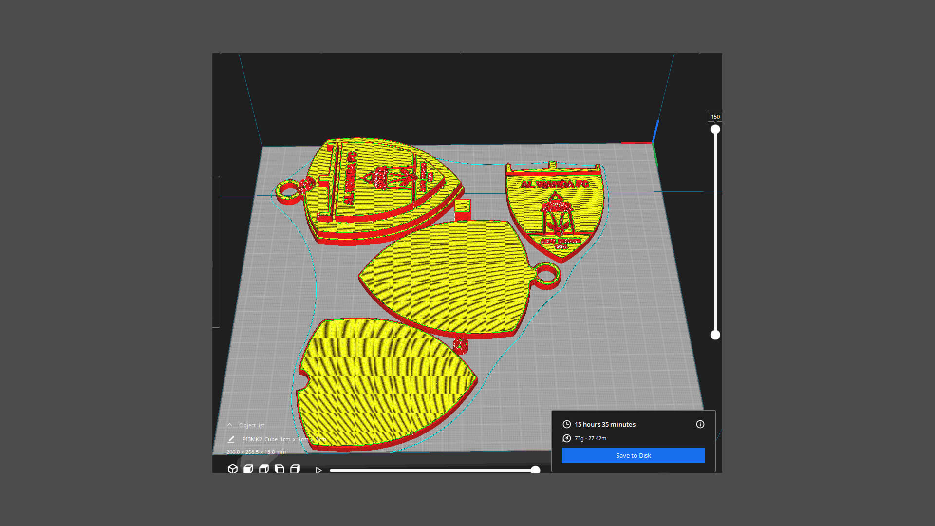 Al Wahda FC Logo Keychan Printable and Renderable - 3D Print Model by ...