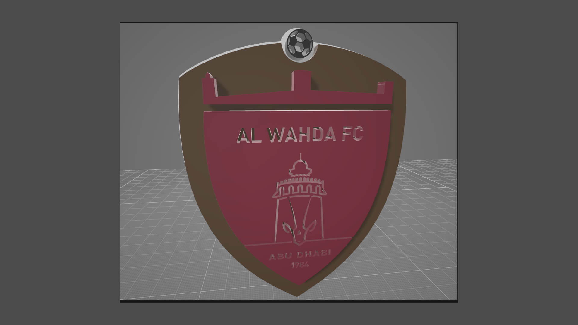 Al Wahda FC Logo Keychan Printable and Renderable - 3D Print Model by ...