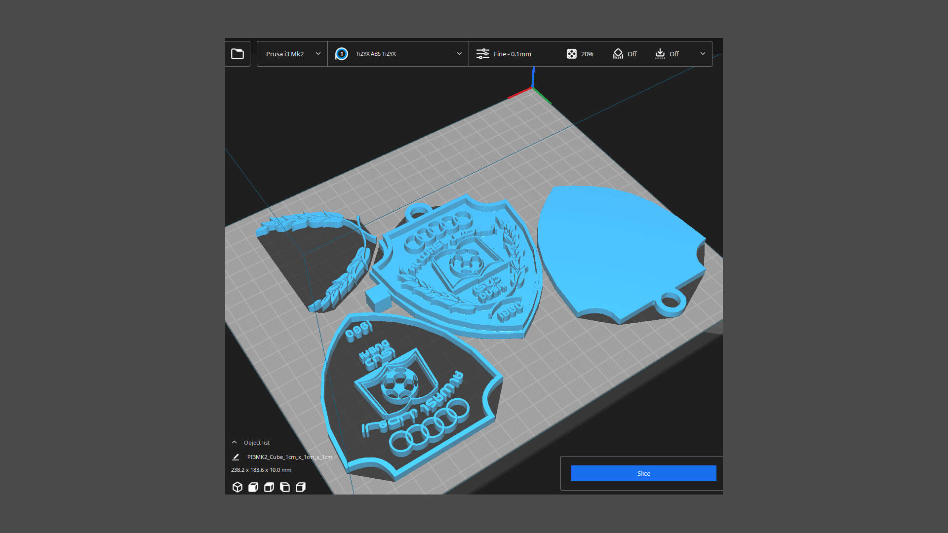 Al Wasl SC Logo Keychan Printable and Renderable - 3D Print Model by ...