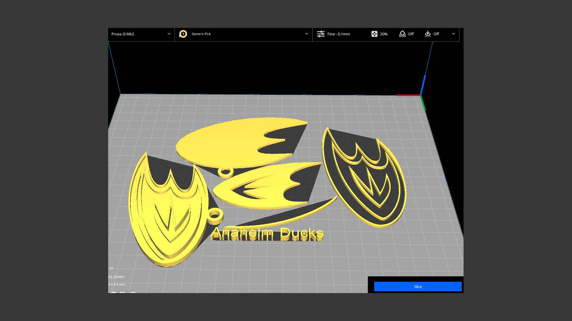Anaheim Ducks Logo Shield Printable and Renderable Keychan - 3D Print ...