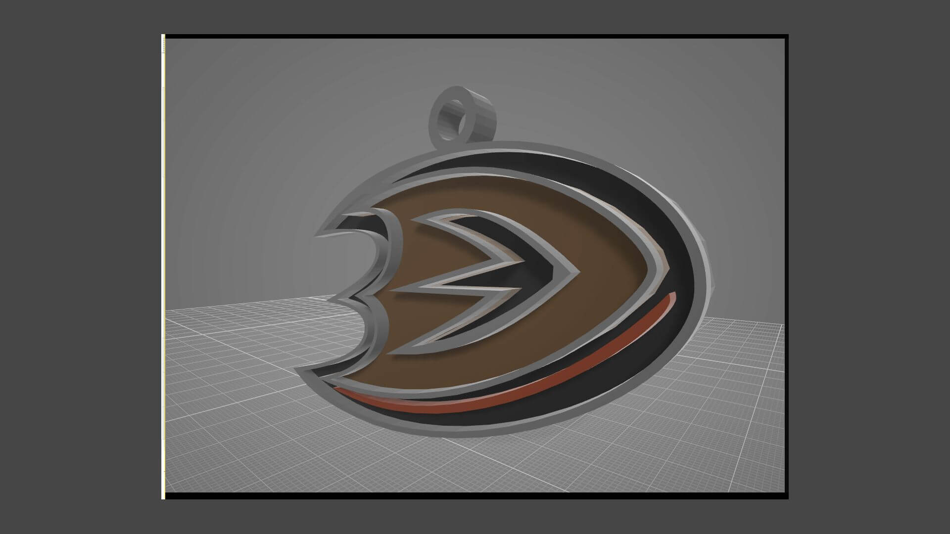 Anaheim Ducks Logo Shield Printable and Renderable Keychan - 3D Print ...