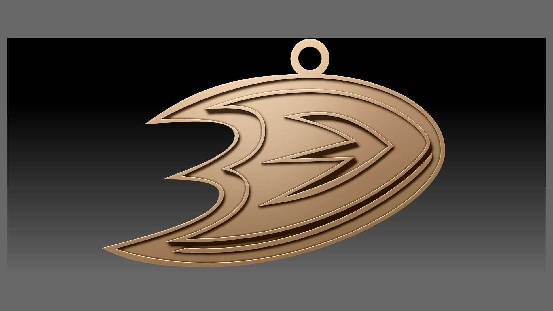 Anaheim Ducks Logo Shield Printable and Renderable Keychan - 3D Print ...