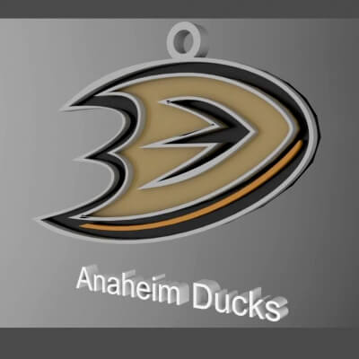 Anaheim Ducks Logo Shield Printable and Renderable Keychan - 3D Print ...