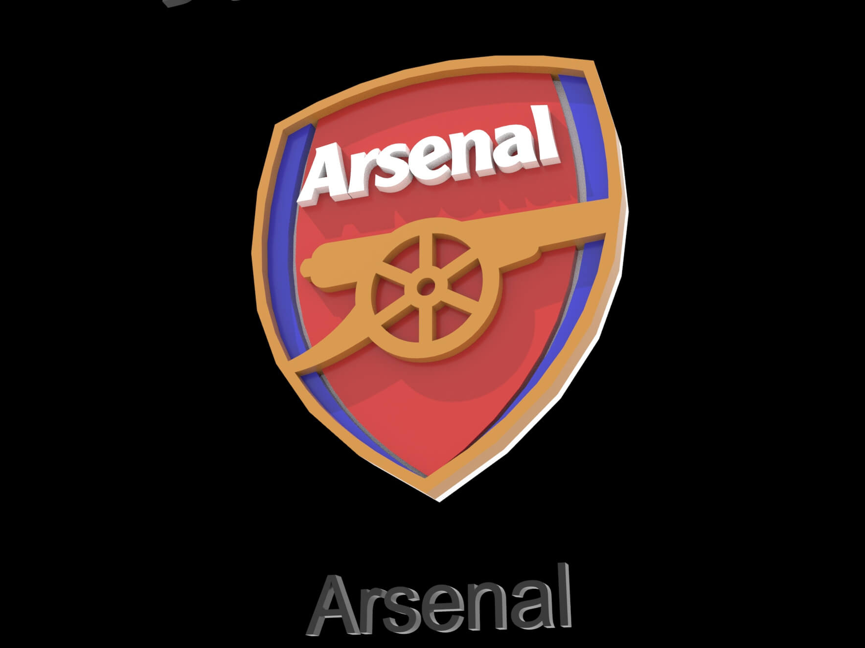 Arsenal FC Keychan Logo Printable and Renderable - 3D Print Model by ...