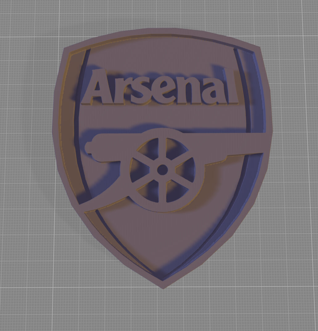 Arsenal FC Keychan Logo Printable and Renderable - 3D Model by danyelon