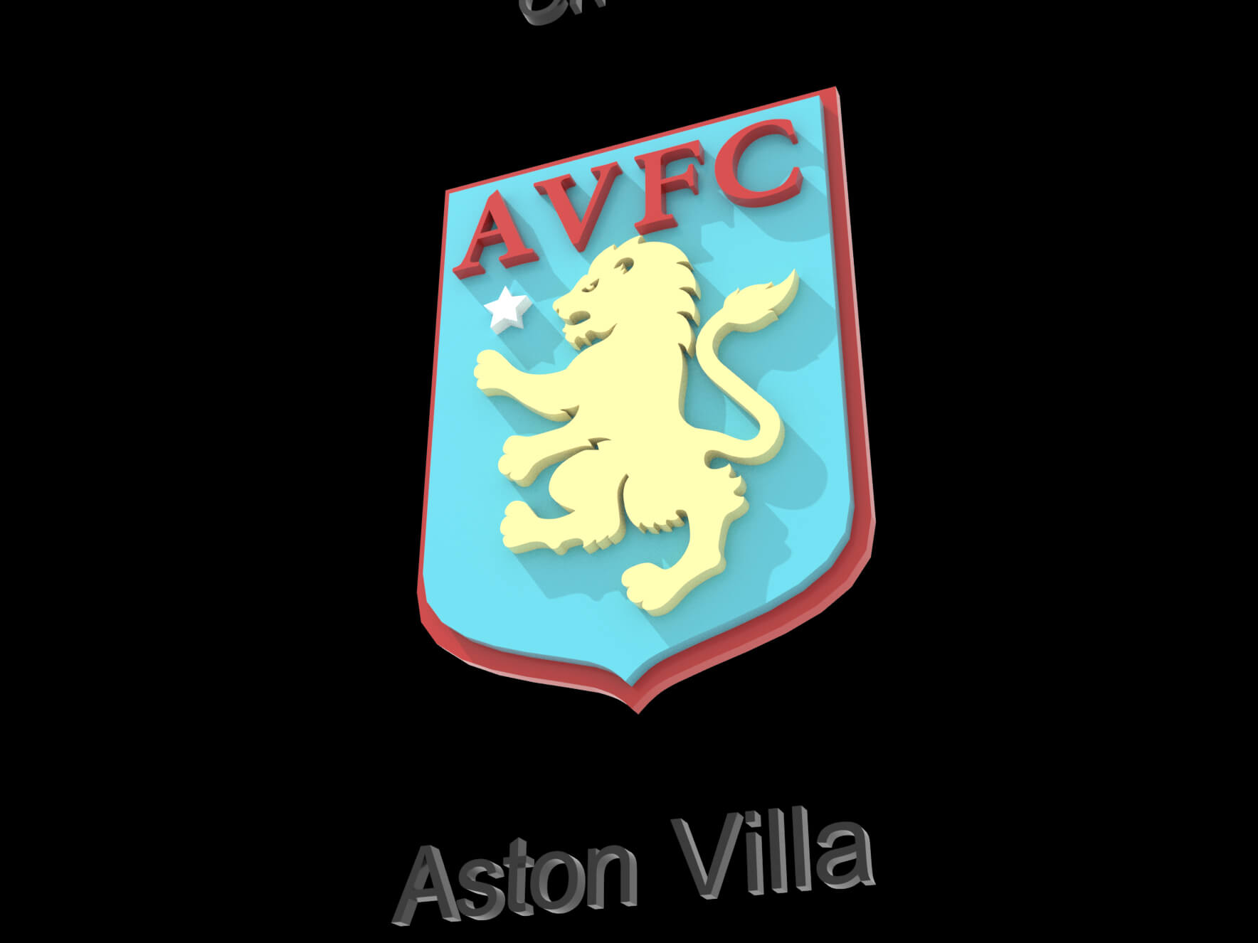 Aston Villa Fc Logo Aston Villa Vlag Logo Rood/Blauw