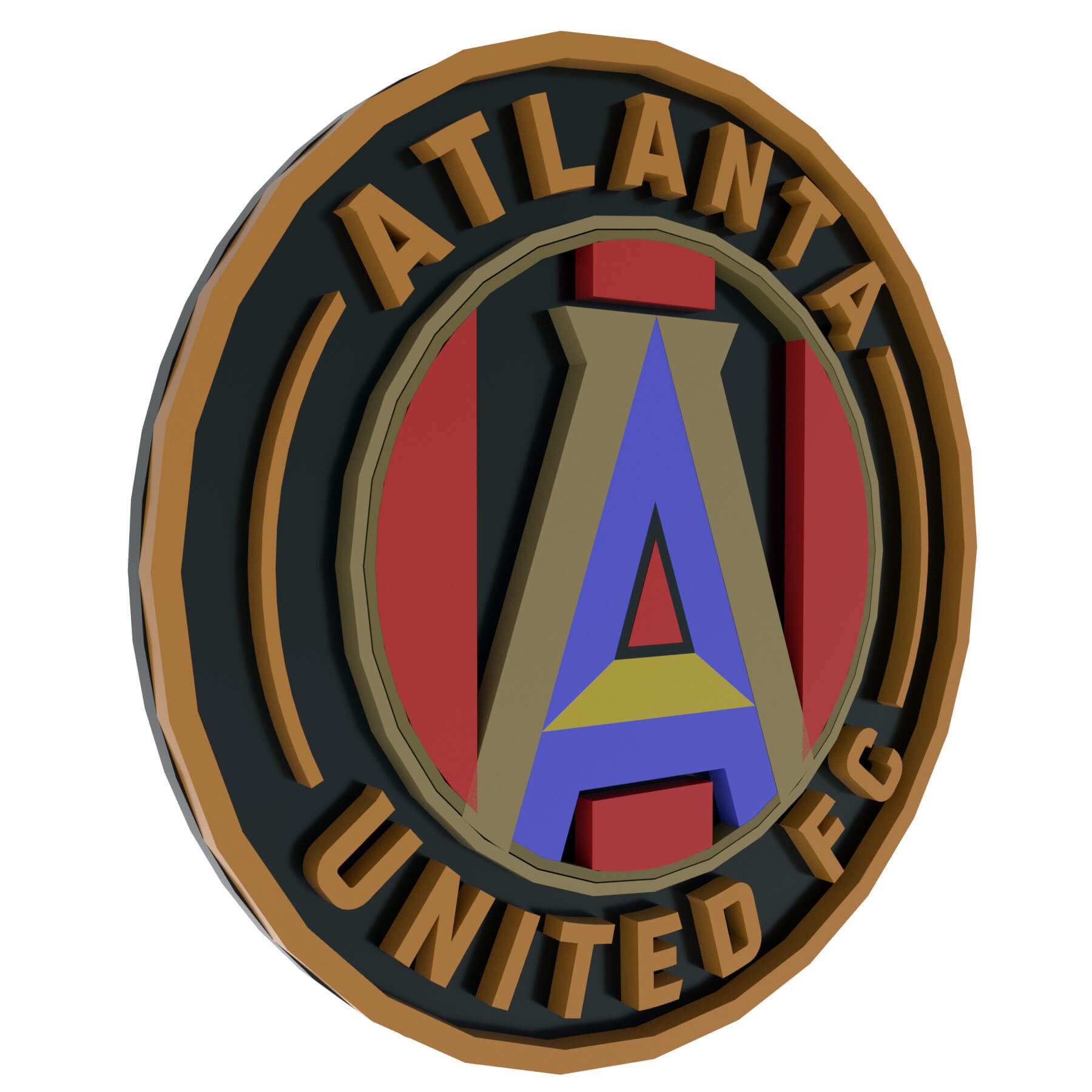Atlanta United Football Club Logo Printable and Renderable - 3D Model ...