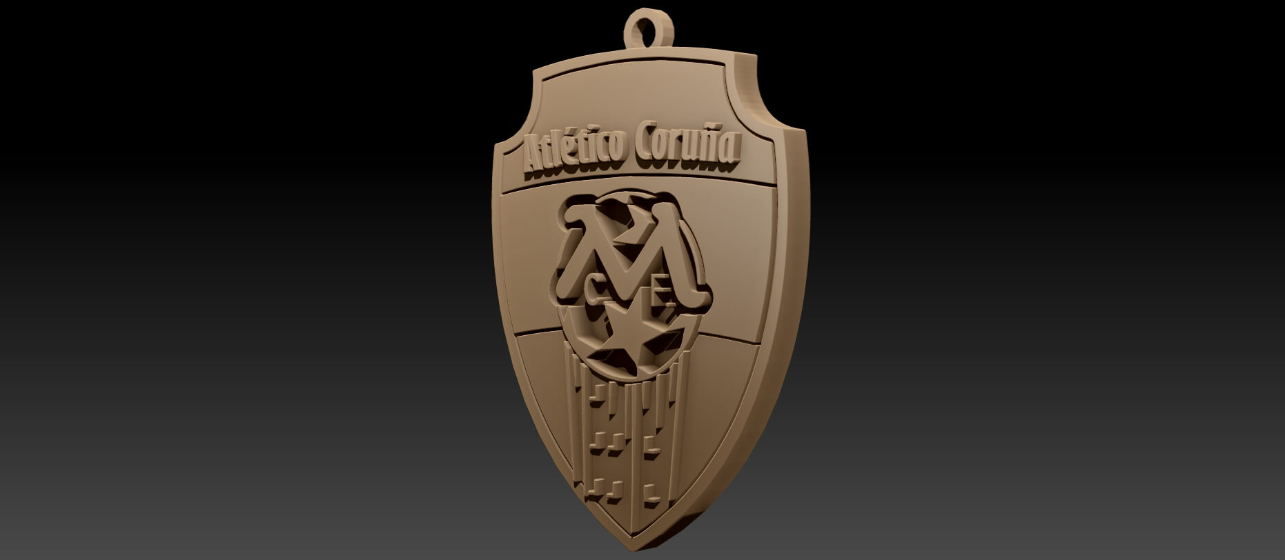 Atl Tico Coru a Printable and Renderable Shield Keychan - 3D Print ...