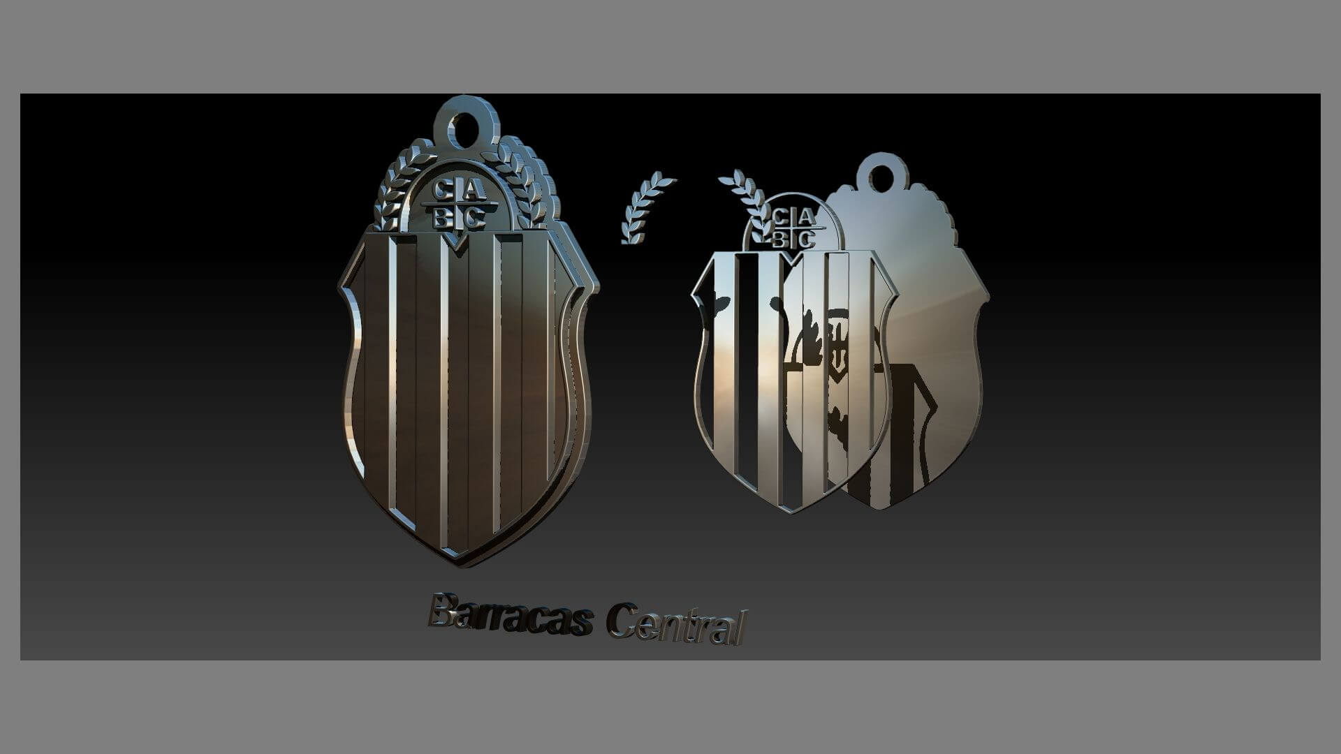 Barracas Central Coaster and Keychan Printable and PBR - 3D Model by ...