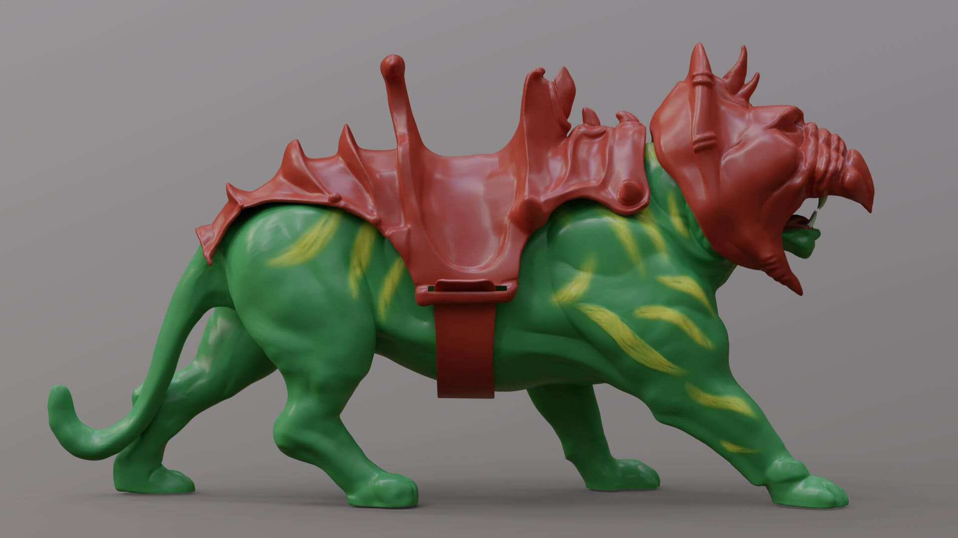 Battle Cat & Cringer - 1982 Version 3D Model by danyelon