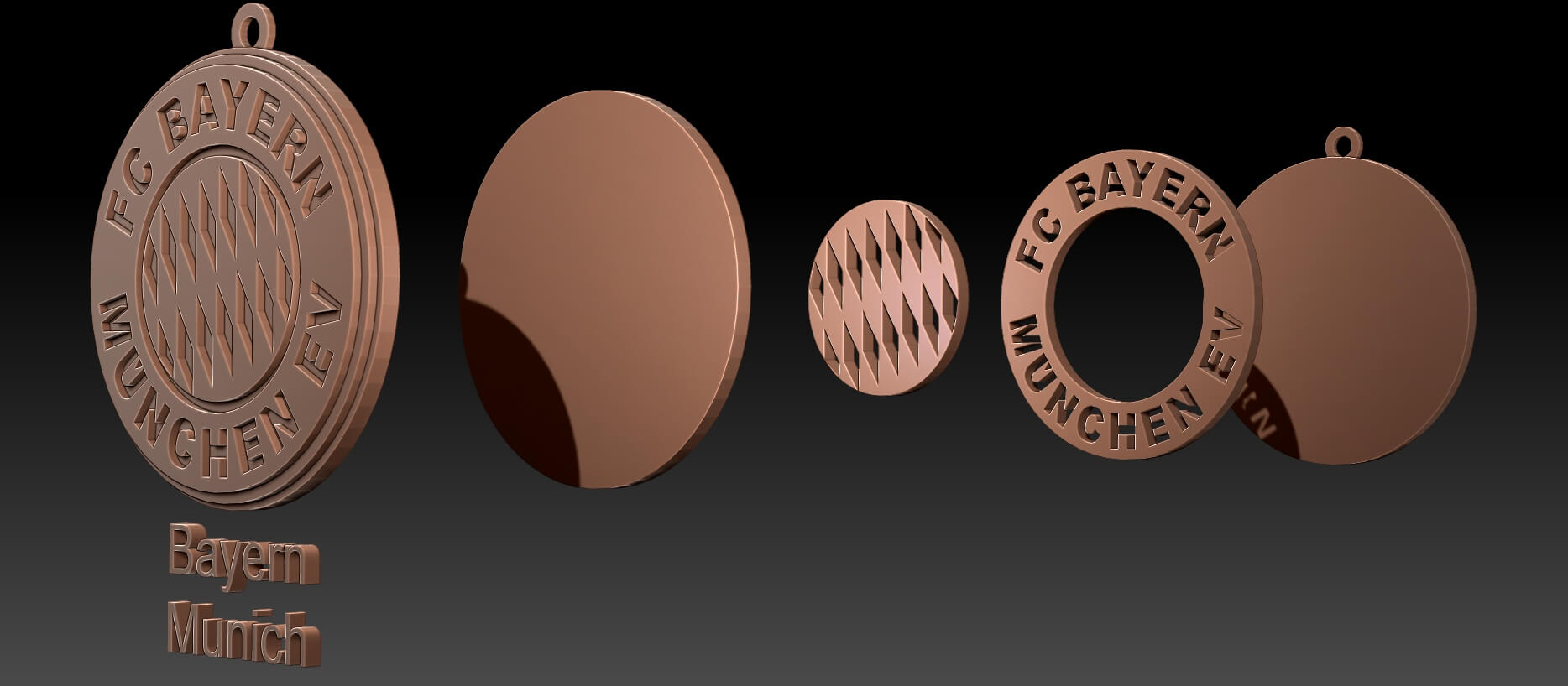 Bayern Munich Logo Printable and Renderable - 3D Print Model by danyelon