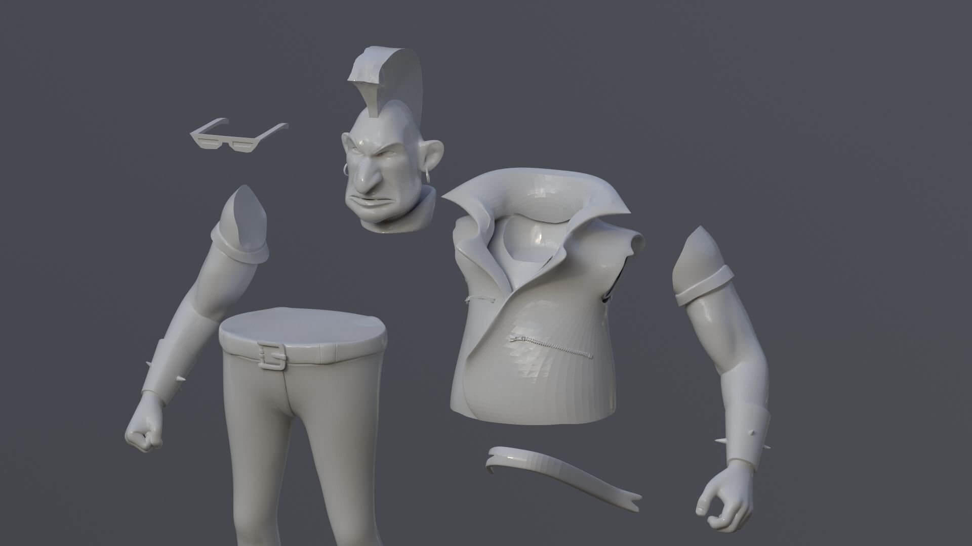 Bebop Pre-mutation - TMNT 1987 3D Model by danyelon