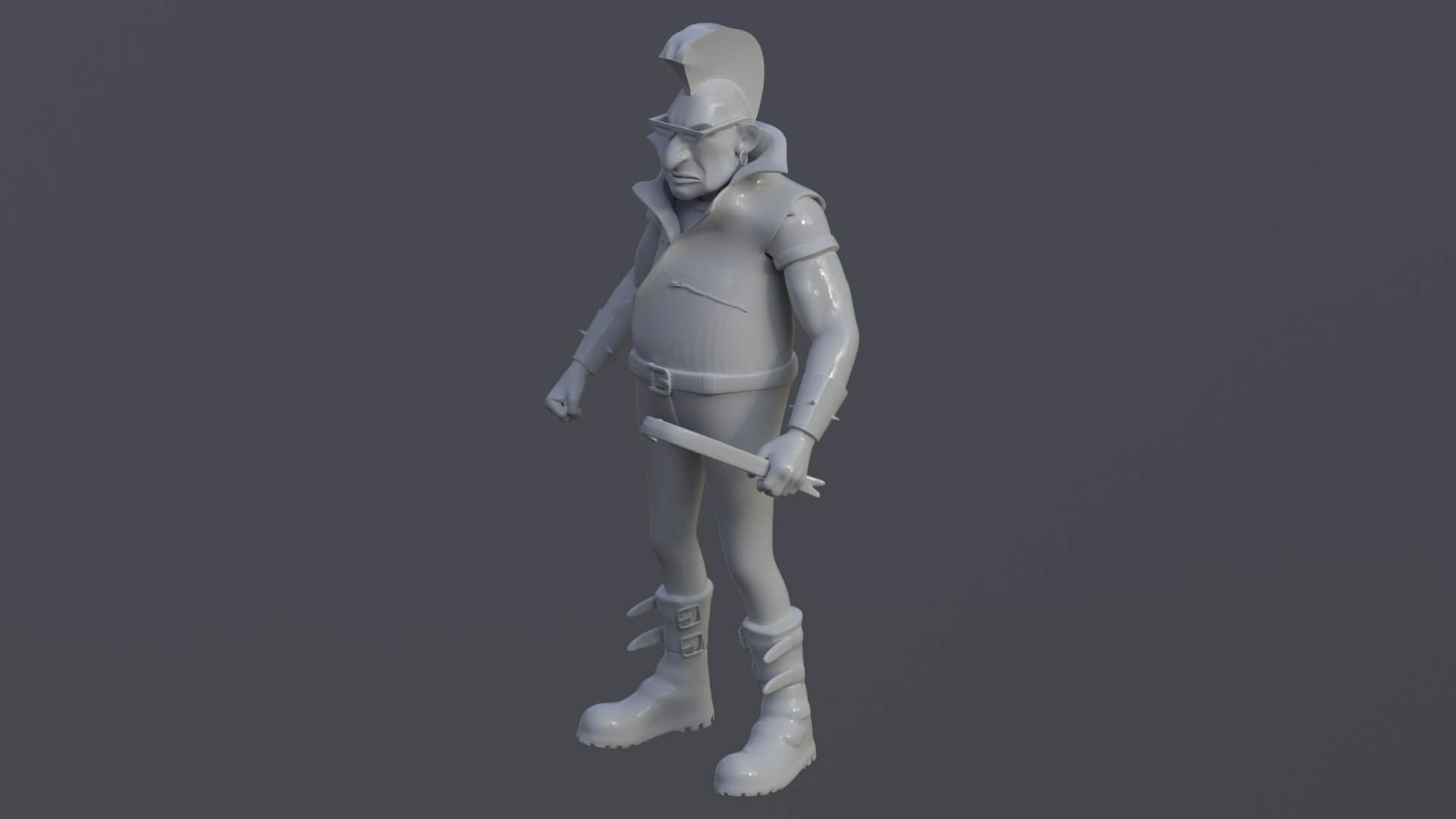 Bebop Pre-mutation - TMNT 1987 3D Model by danyelon