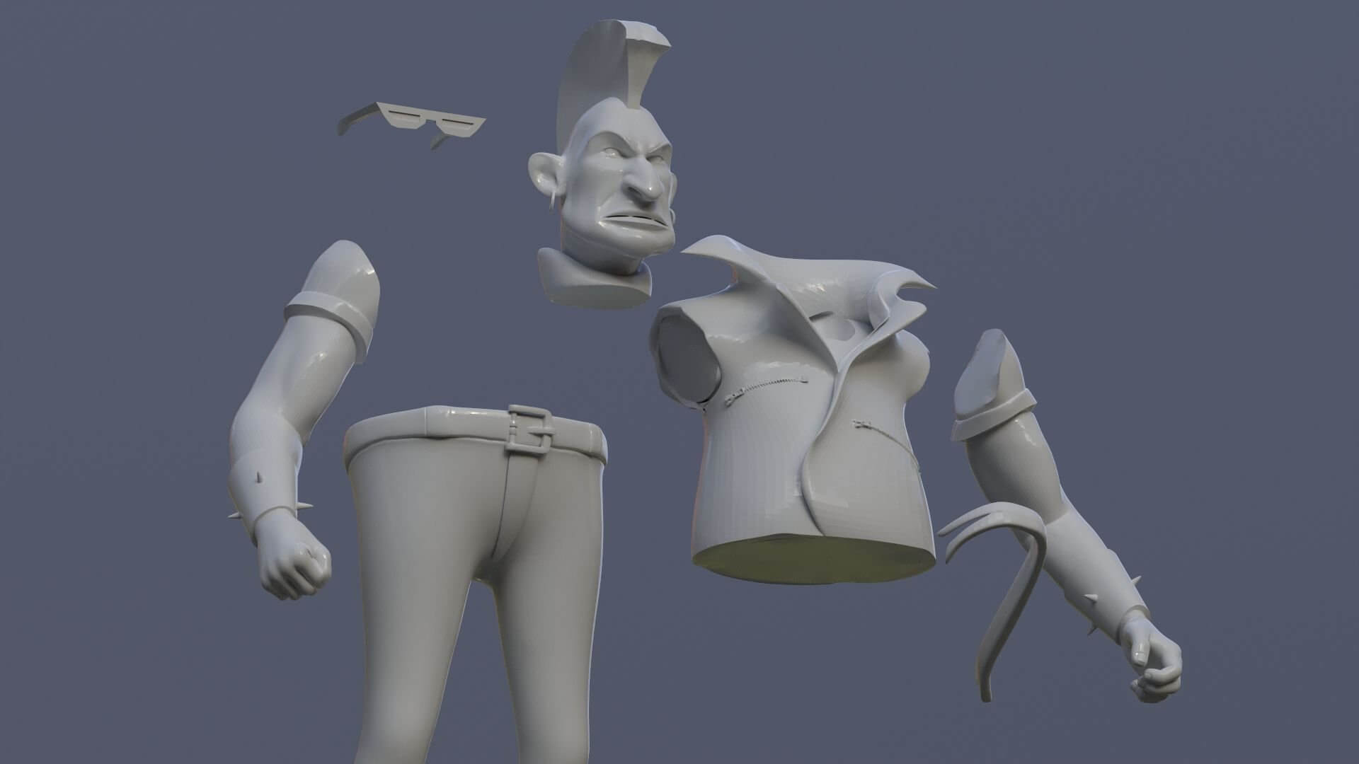 Bebop Pre-mutation - TMNT 1987 3D Model by danyelon