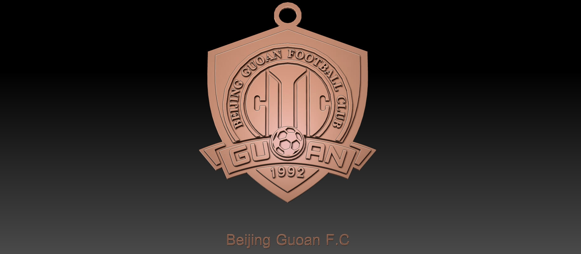 Beijing Guoan F.c Logo Team Printable and PBR - 3D Print Model by danyelon