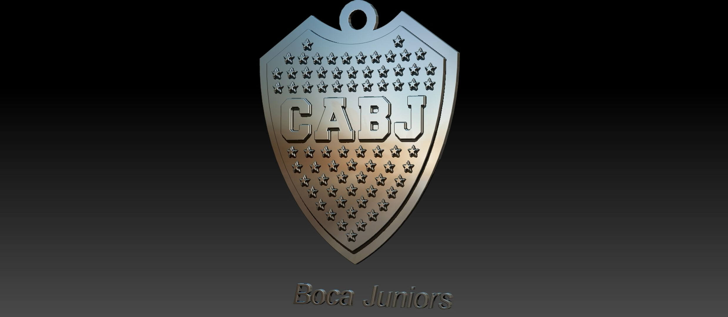 Boca Juniors Coaster and Keychan Printable and PBR - 3D Model by danyelon