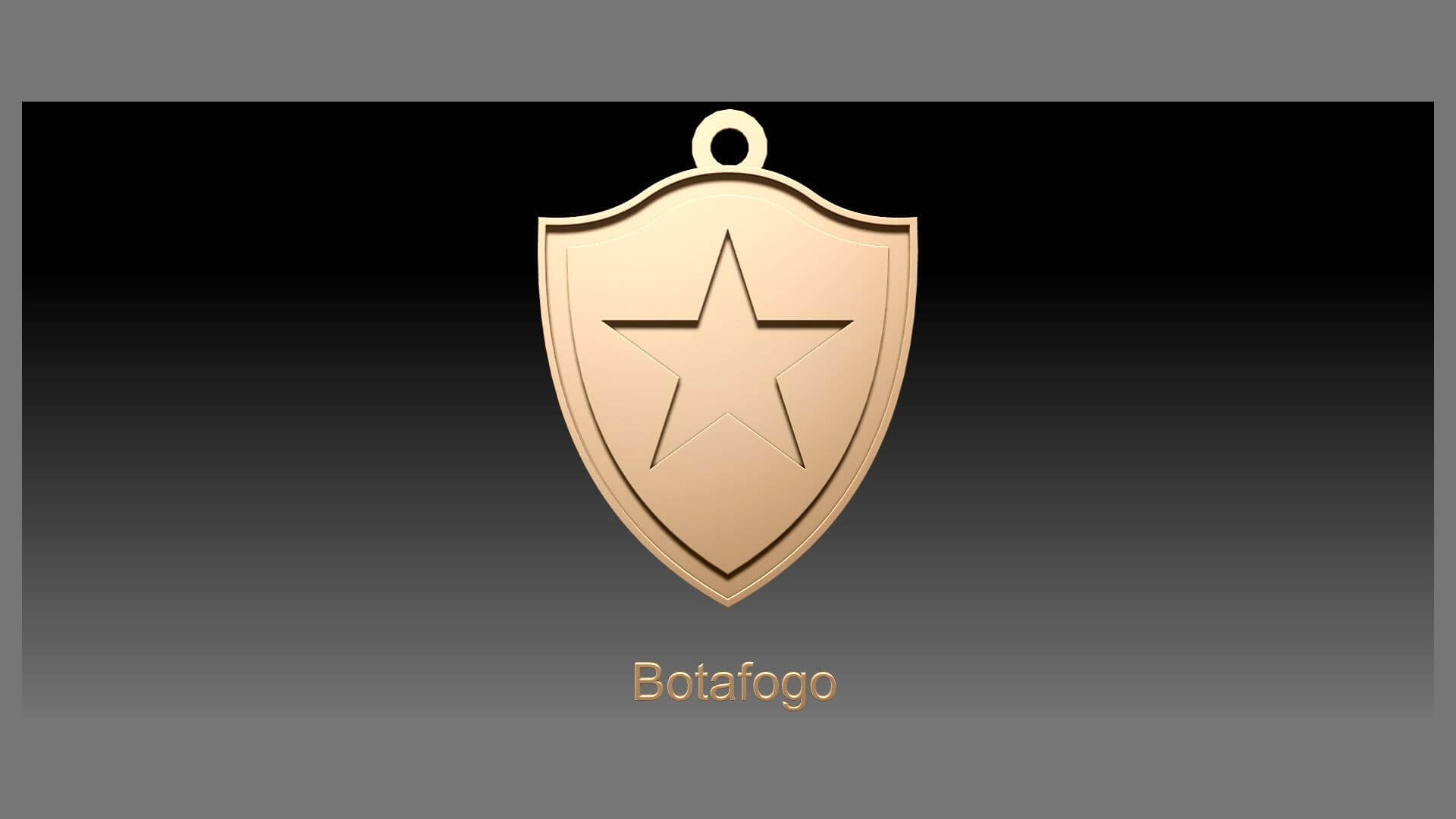 Botafogo Logo Printable and Renderable Logo Shields Keychan - 3D Model ...