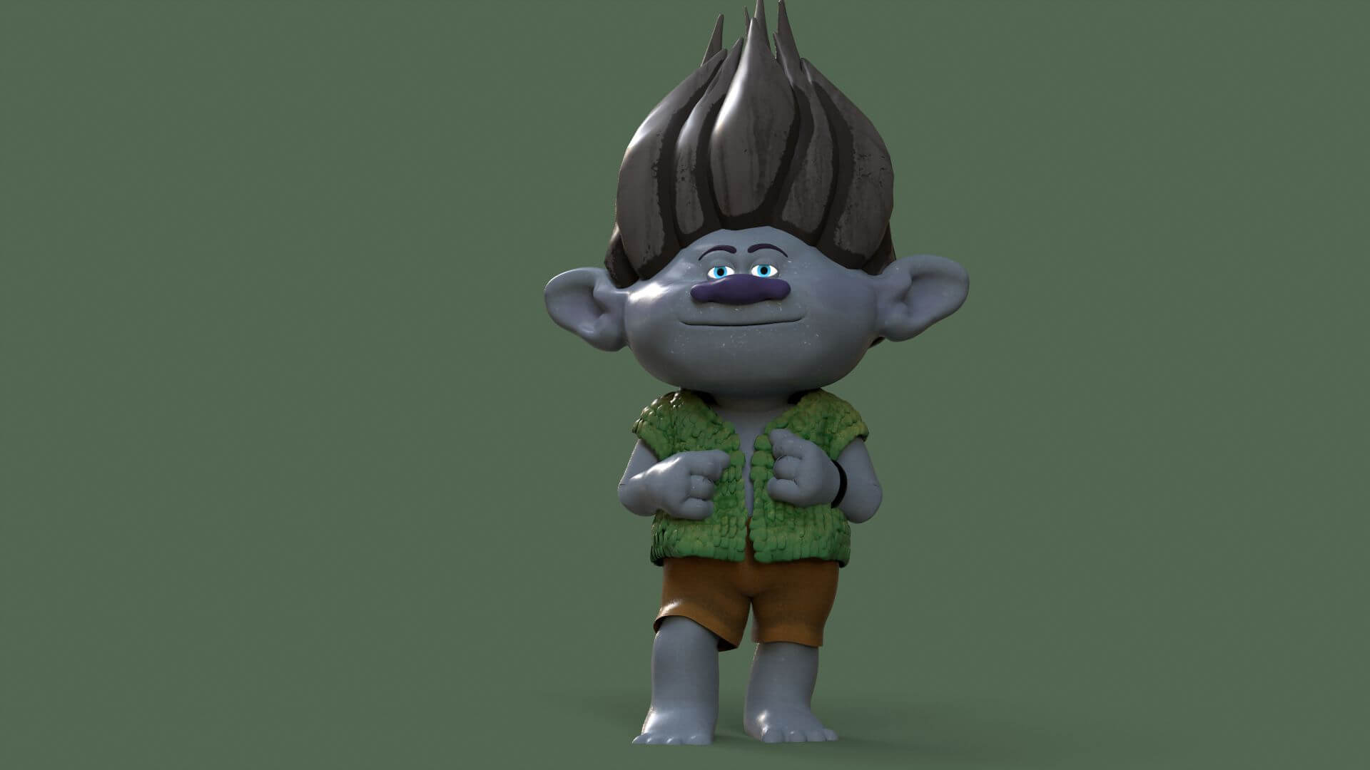 Branch Fan Art From Trolls - 3D Model by danyelon