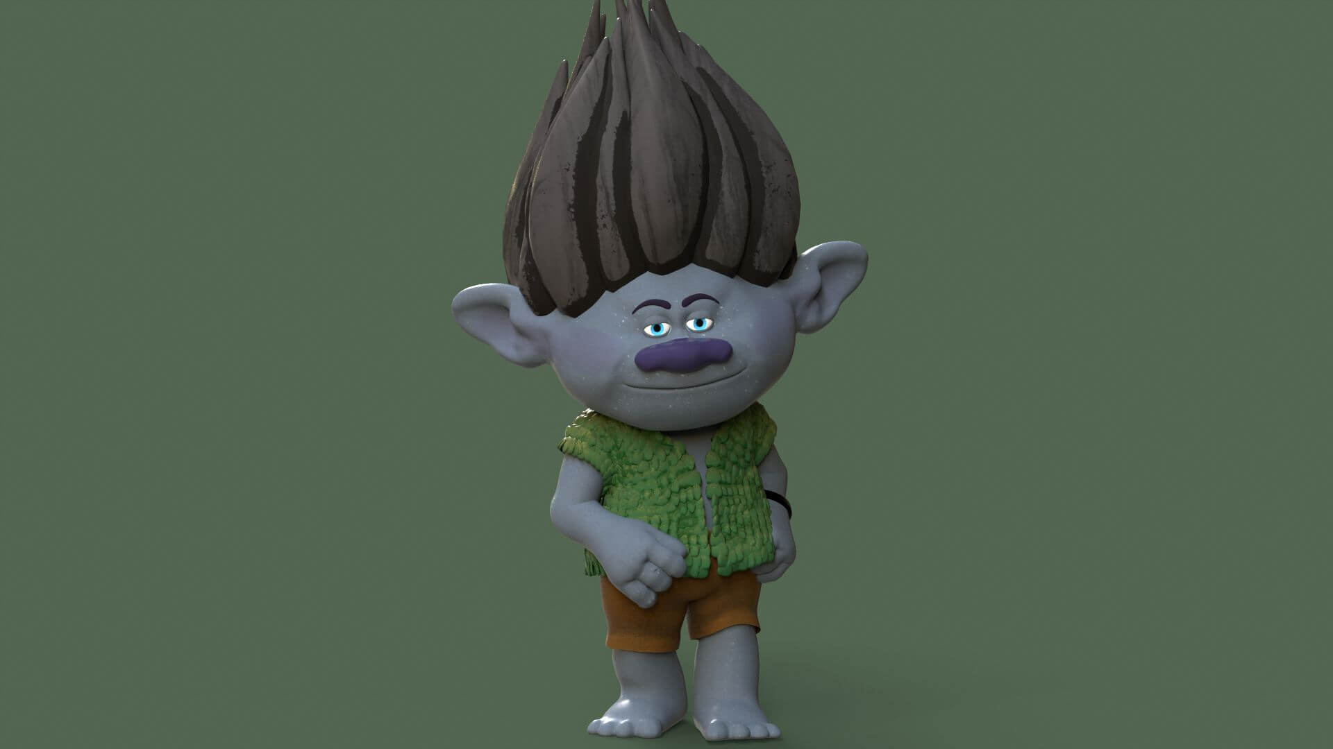 Branch Fan Art From Trolls - 3D Model by danyelon