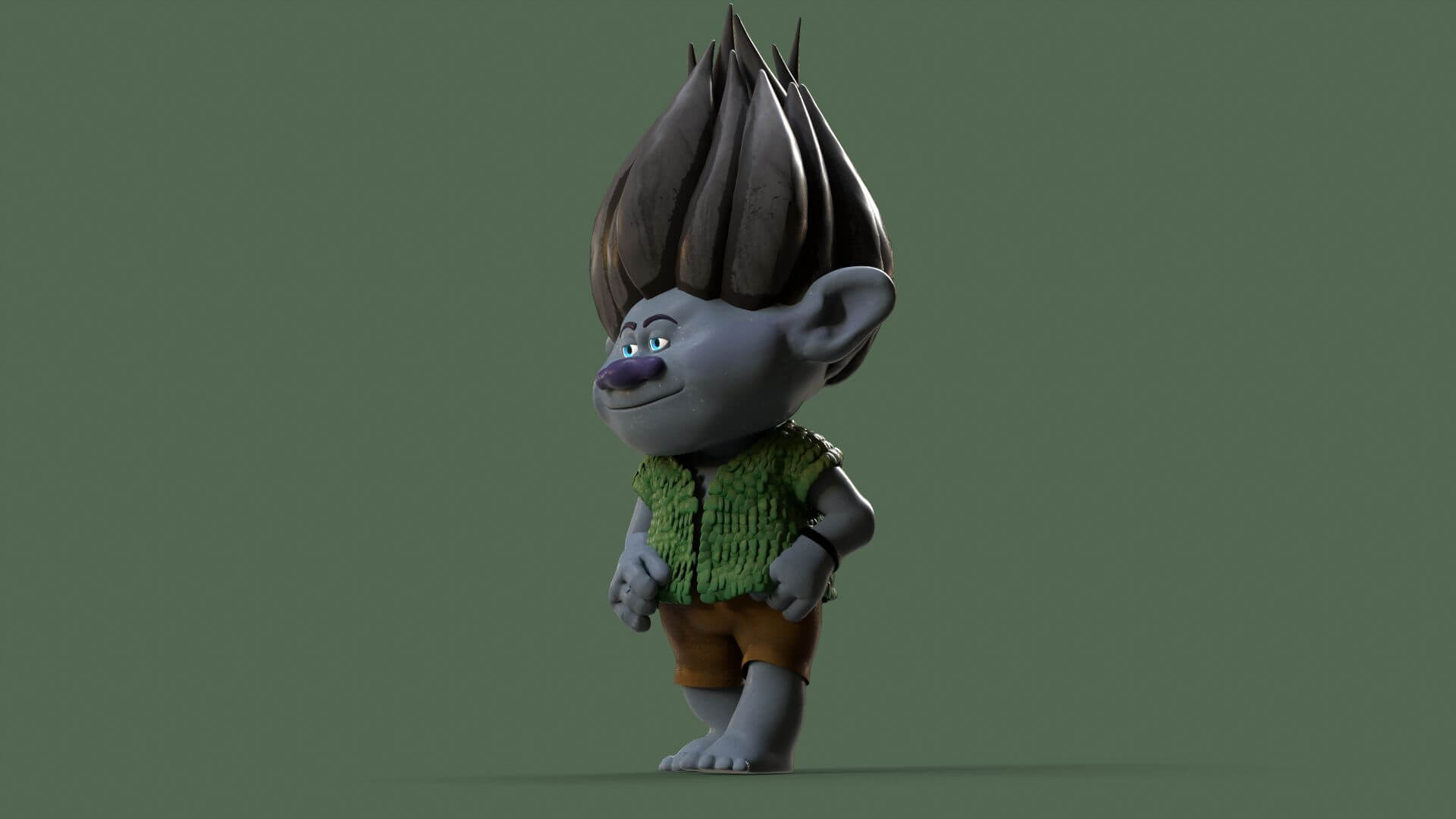 Branch Fan Art From Trolls - 3D Model by danyelon