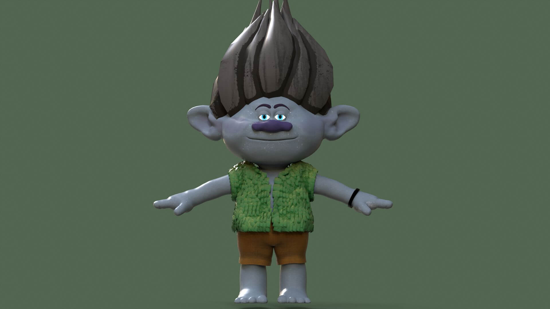 Branch Fan Art From Trolls - 3D Model by danyelon