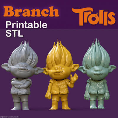 Branch Printable Fan Art From Trolls - 3D Model by danyelon